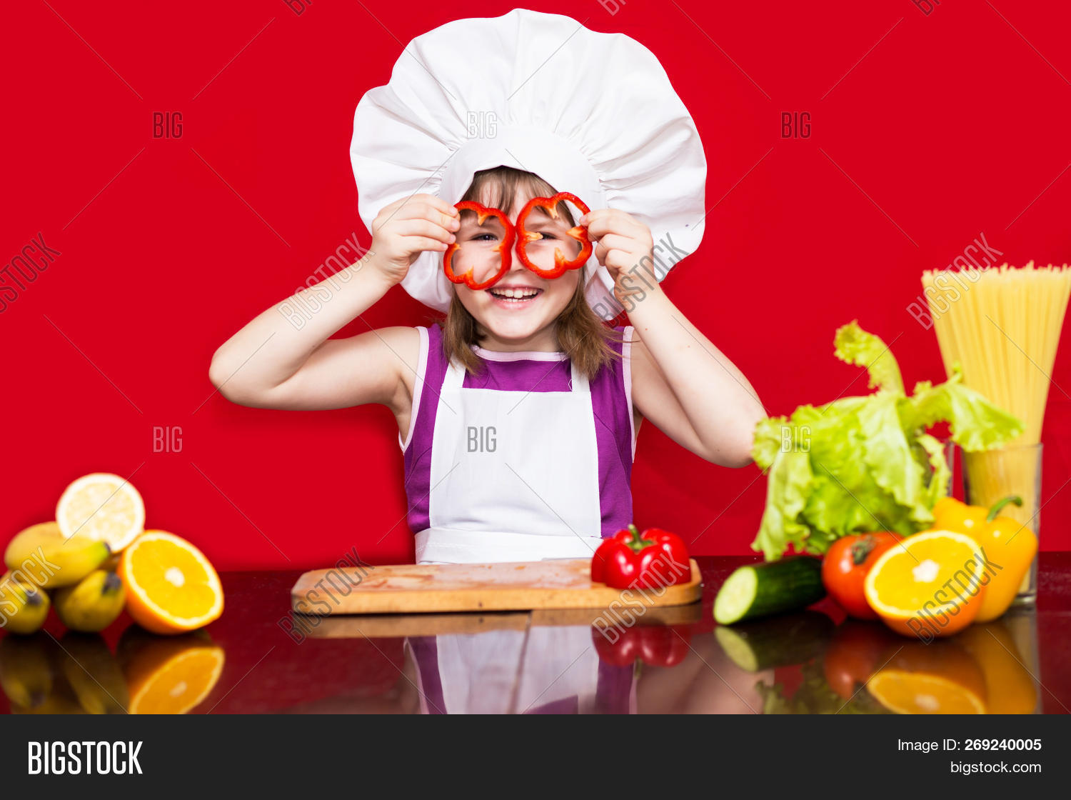 Happy Little Girl Chef Image & Photo (Free Trial) | Bigstock