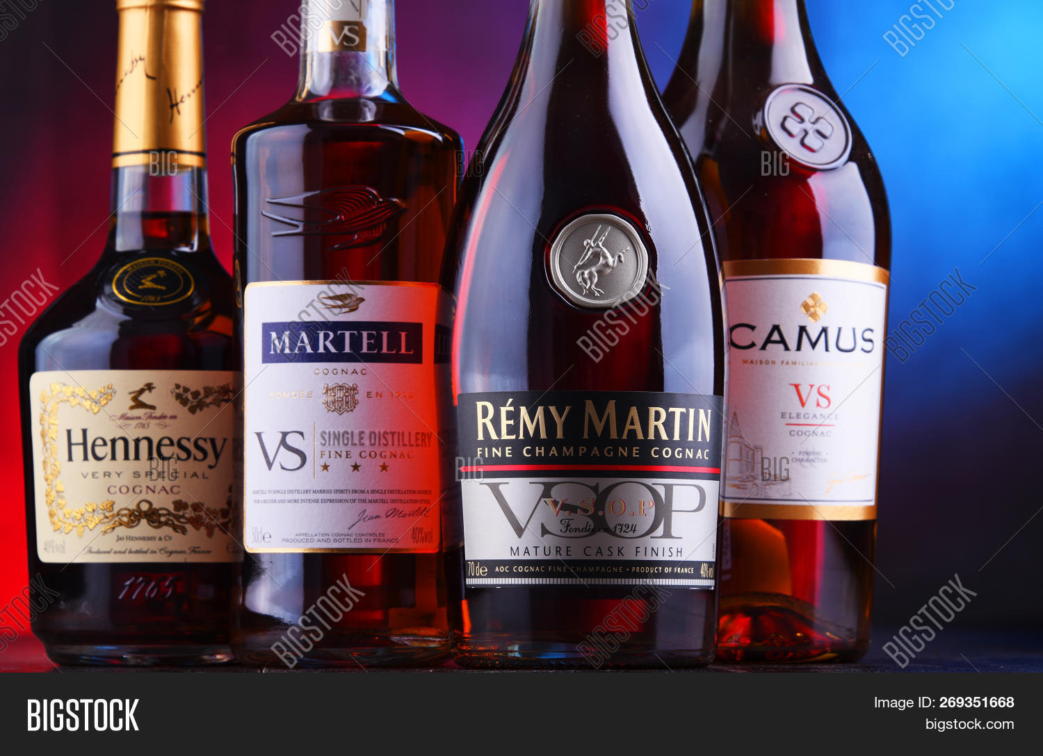 Bottles Famous Cognac Image & Photo (Free Trial) | Bigstock