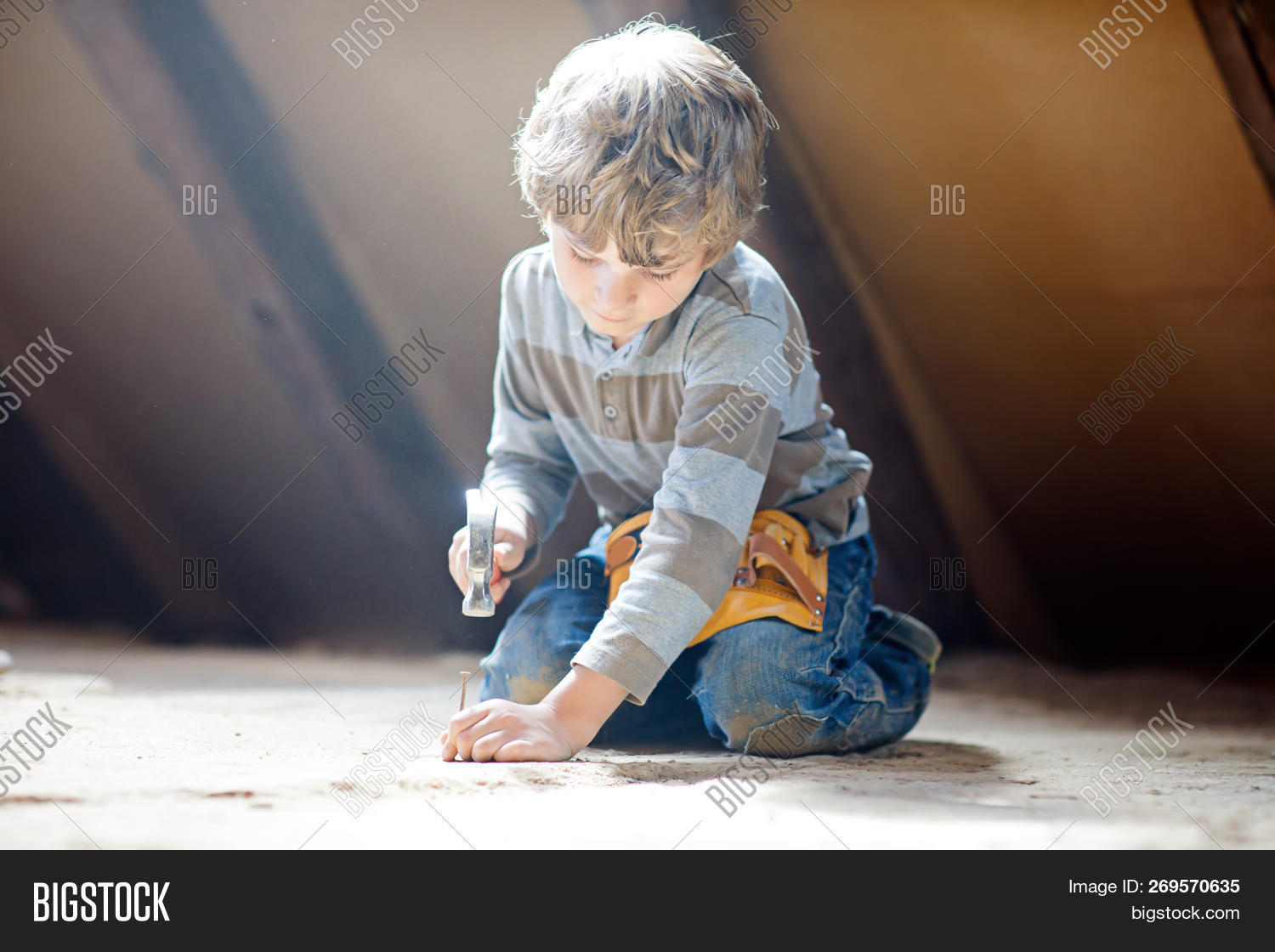 Little Kid Boy Helping Image & Photo (Free Trial) | Bigstock