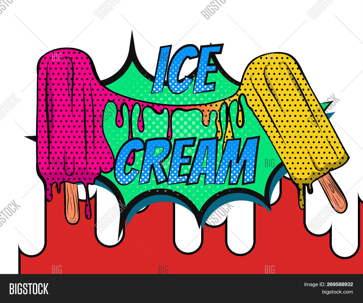 Ice Pops Melting Vector & Photo (Free Trial) | Bigstock
