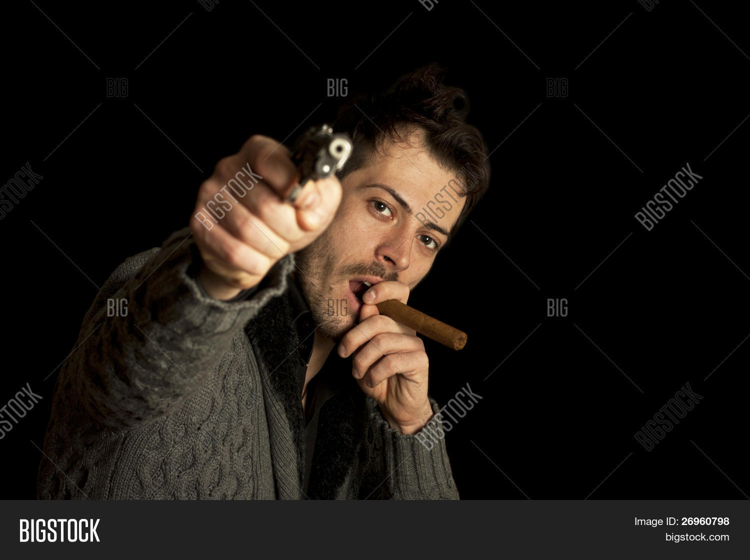 Mafia Man Smoking Image & Photo (Free Trial) | Bigstock