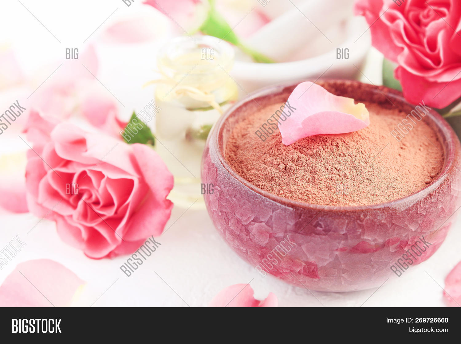 Pink Clay Powder Bowl Image & Photo (Free Trial) | Bigstock