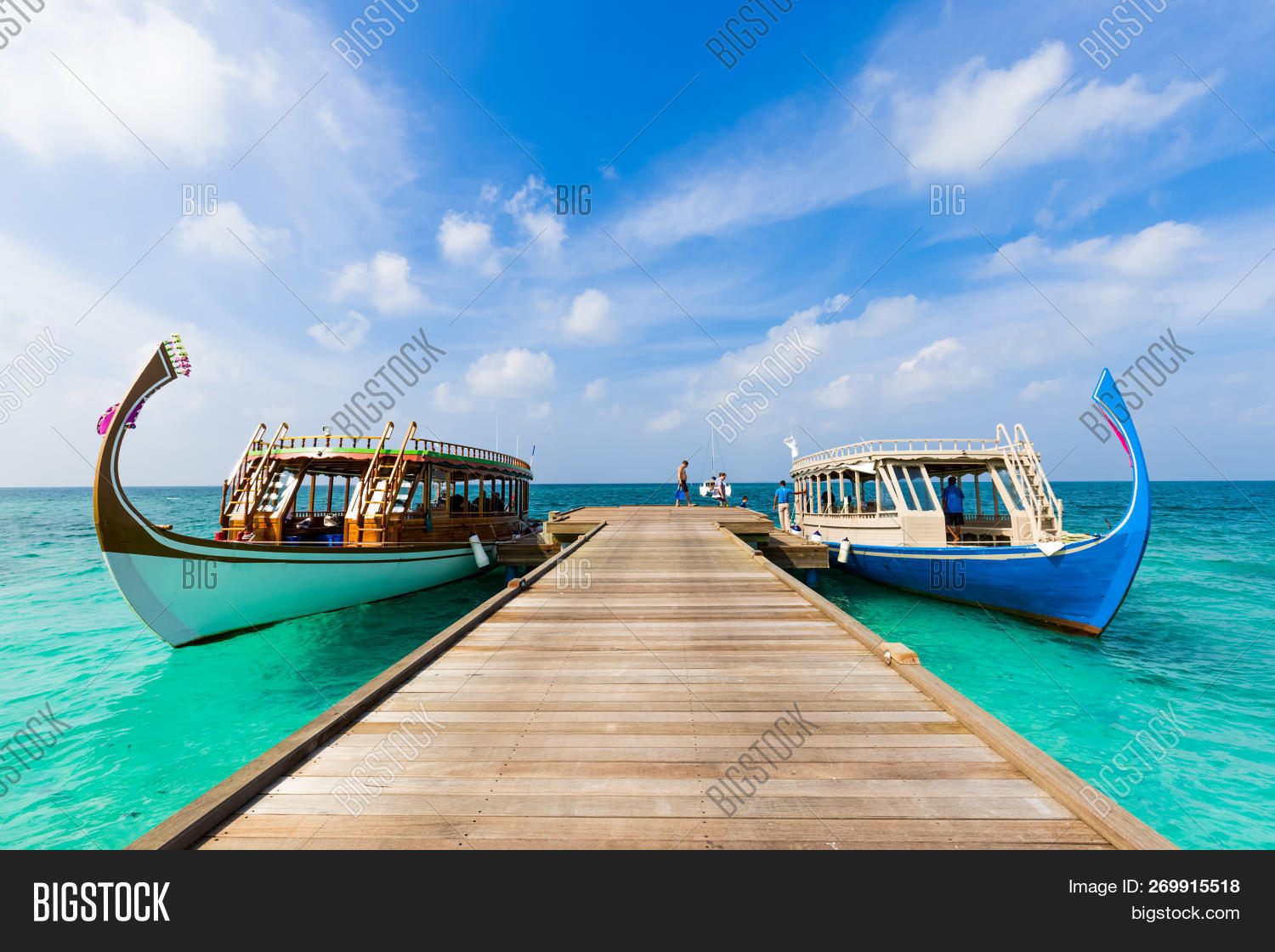 Tropical Boats In Dock