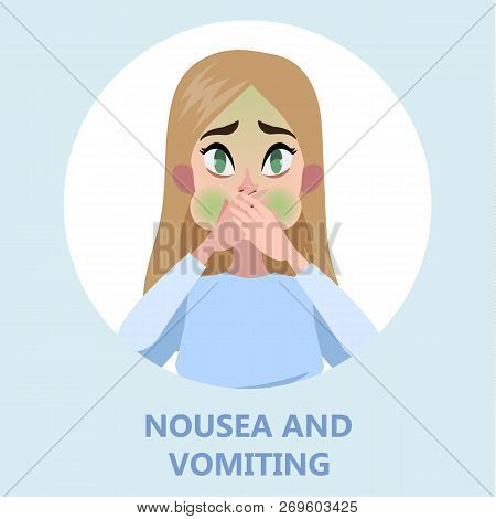 Woman Suffer Nausea. Vector & Photo (Free Trial) | Bigstock