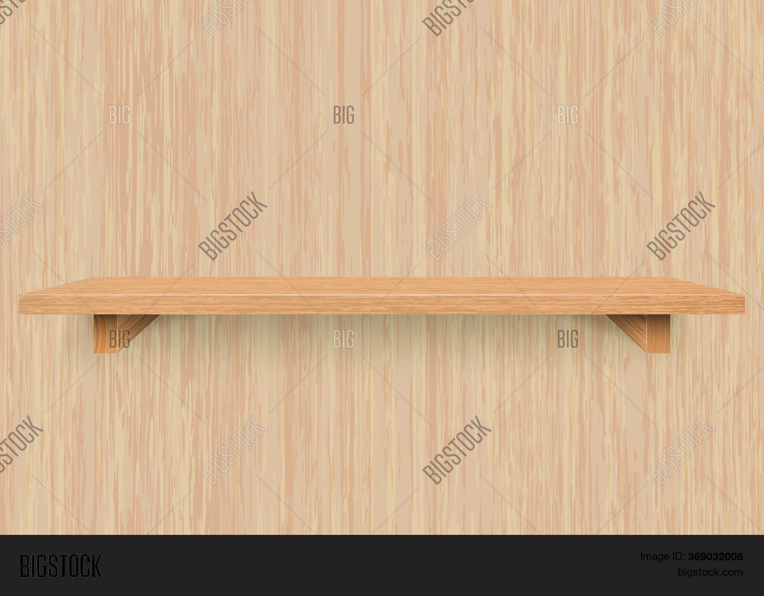 Wooden Shelf Vector & Photo (Free Trial) | Bigstock
