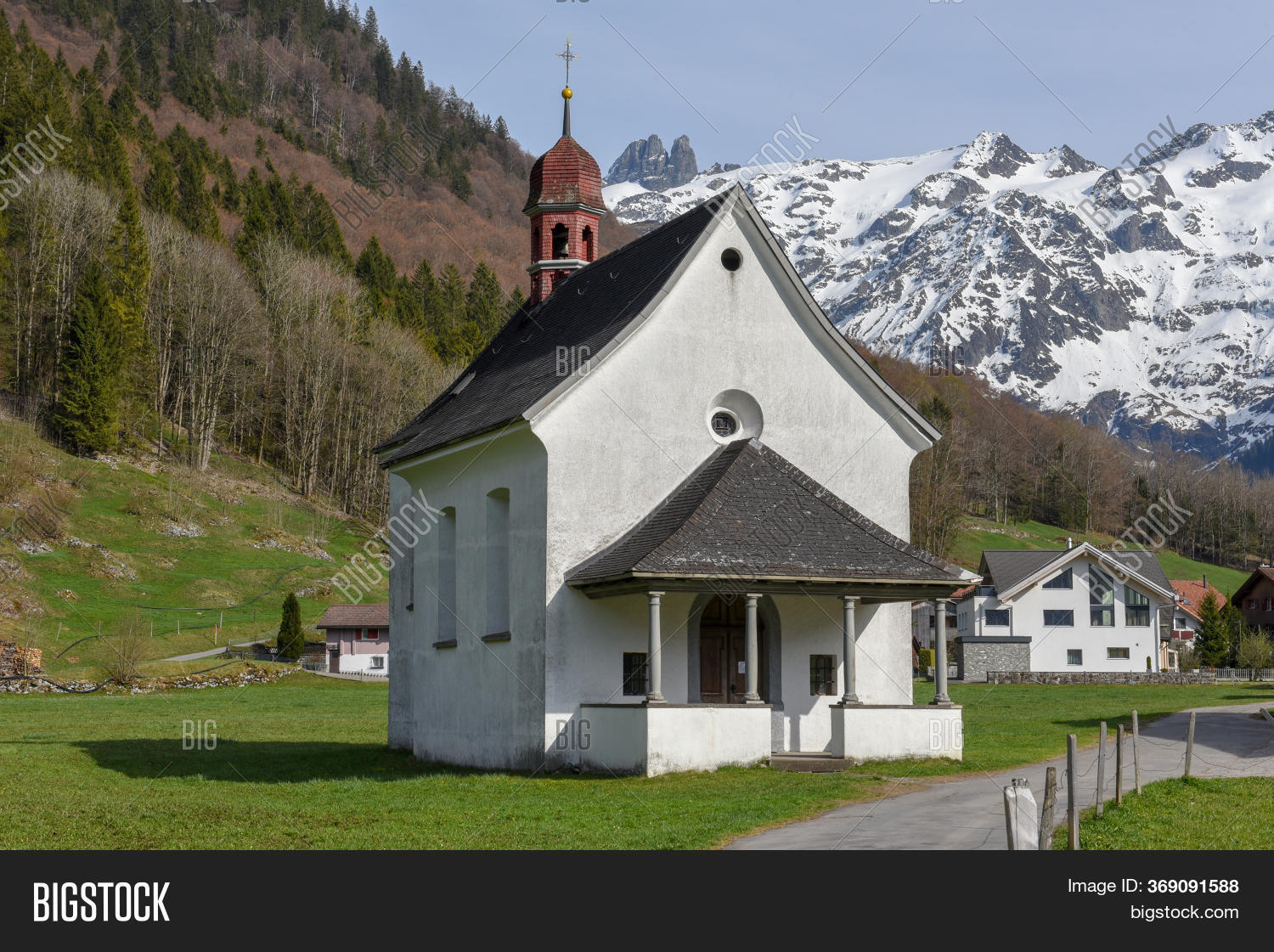 Small Church On Valley Image & Photo (Free Trial) | Bigstock