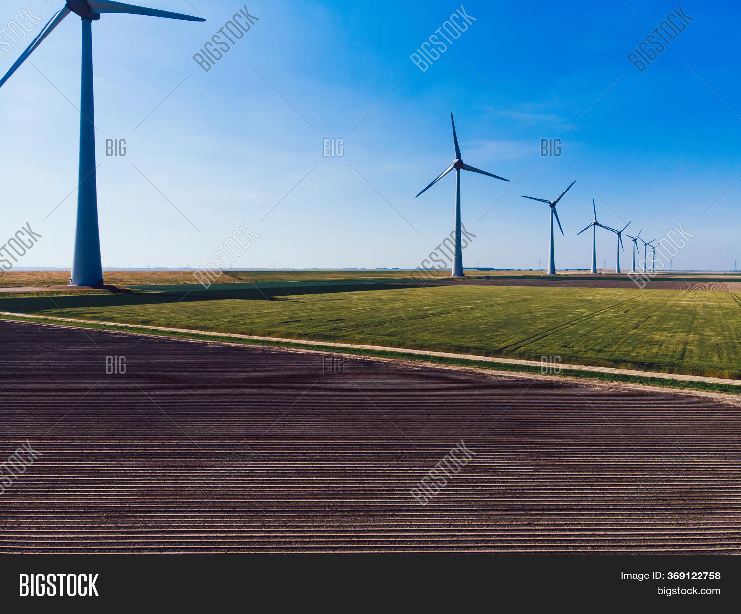 Modern Windmills On Image & Photo (Free Trial) | Bigstock