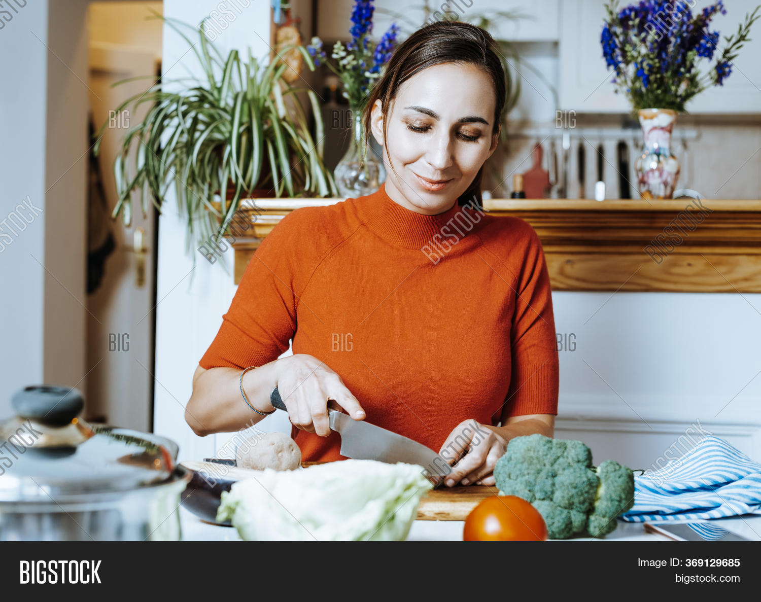 Woman Cooking Food Image & Photo (Free Trial) | Bigstock