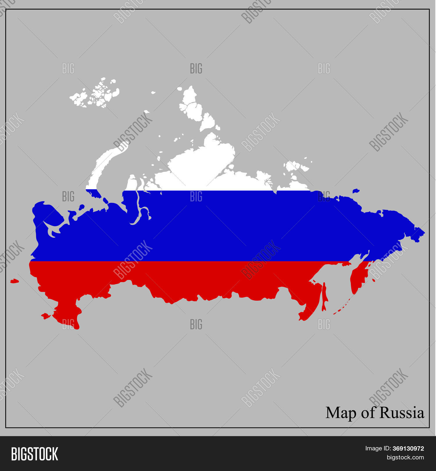 Bright Map Russia. Map Image & Photo (Free Trial) | Bigstock