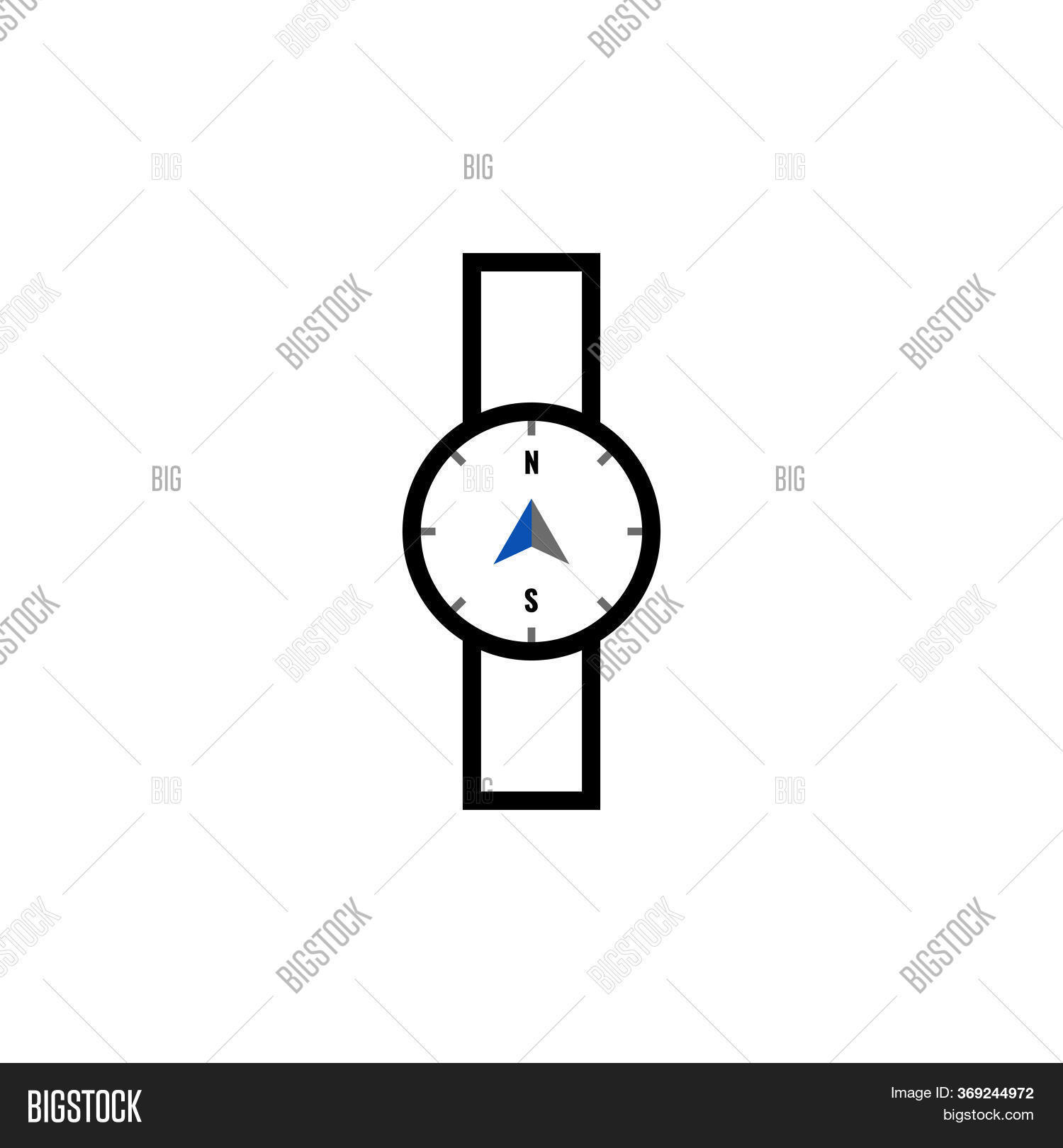 Watch Compass Vector Vector & Photo (Free Trial) | Bigstock