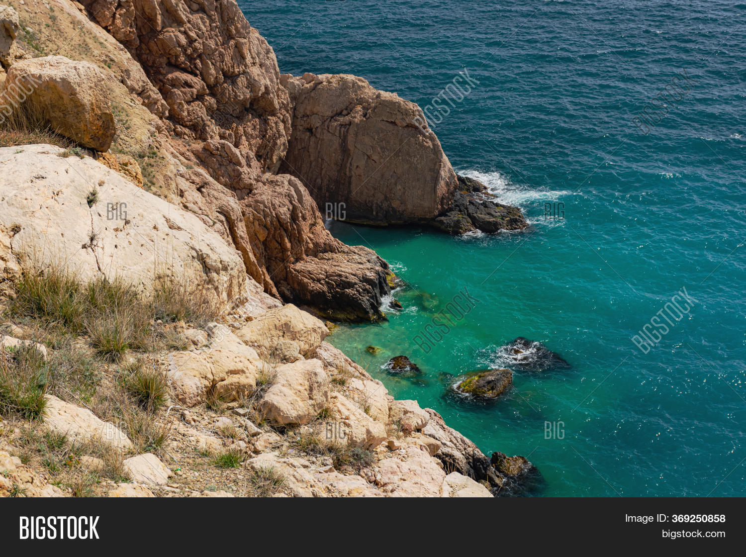 Turquoise Sea Cliff Image & Photo (Free Trial) | Bigstock