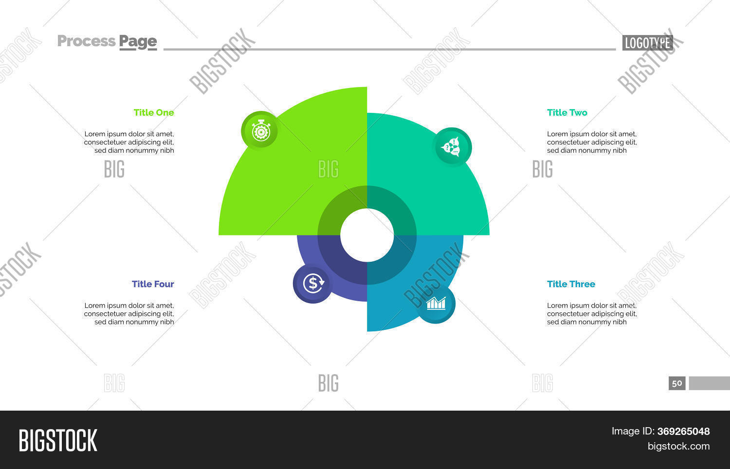 Pie Chart Four Image & Photo (Free Trial) | Bigstock