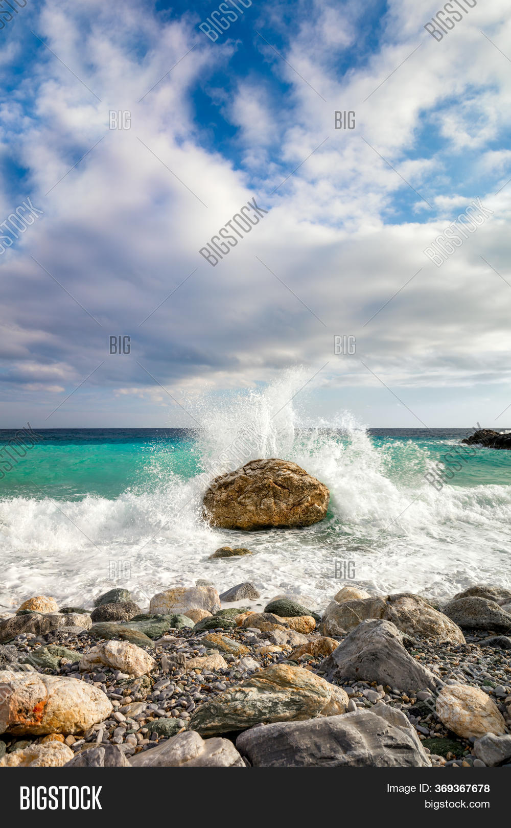 Big Wave Hit Stone Image & Photo (Free Trial) | Bigstock