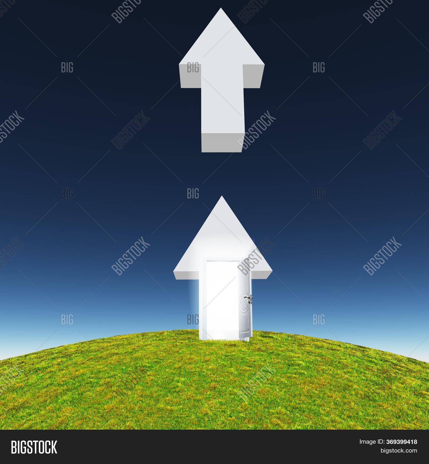 Arrow Open Door Points Image & Photo (Free Trial) | Bigstock