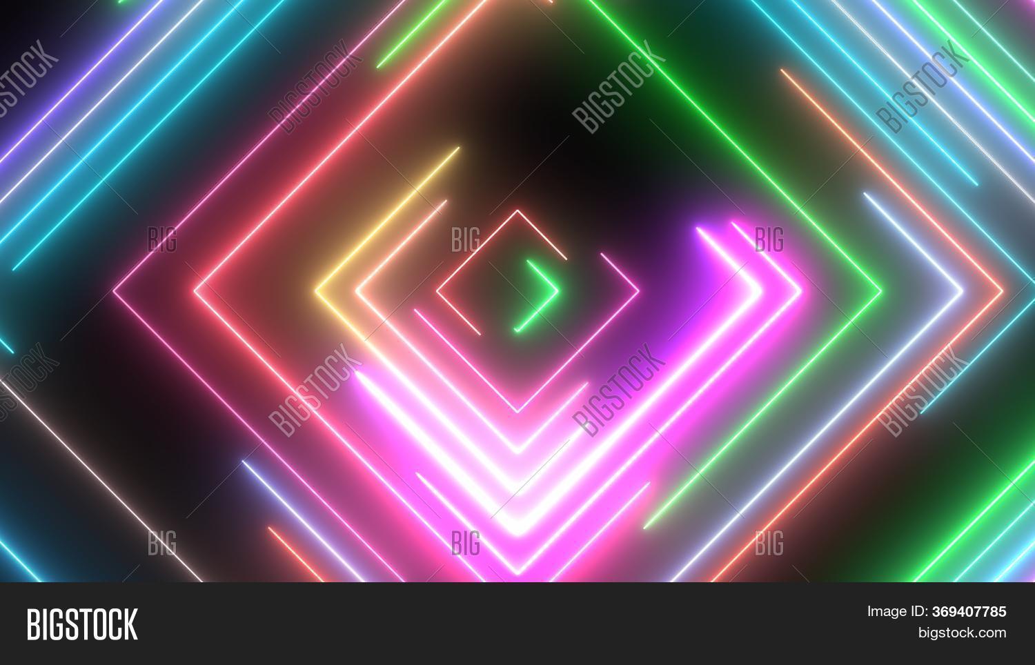 Neon Square Shapes Image & Photo (Free Trial) | Bigstock