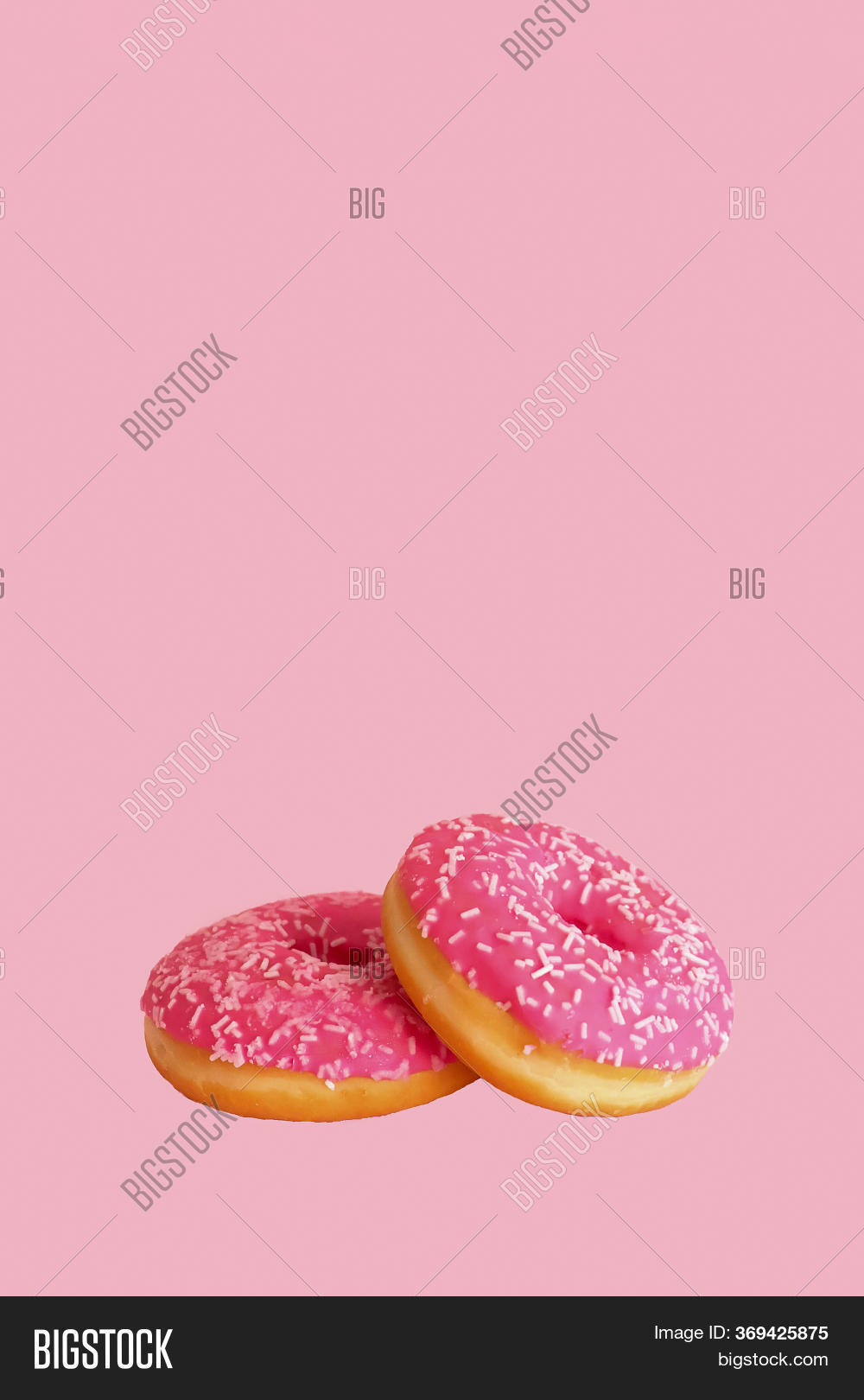 Two Pink Glazed Donuts Image & Photo (Free Trial) | Bigstock