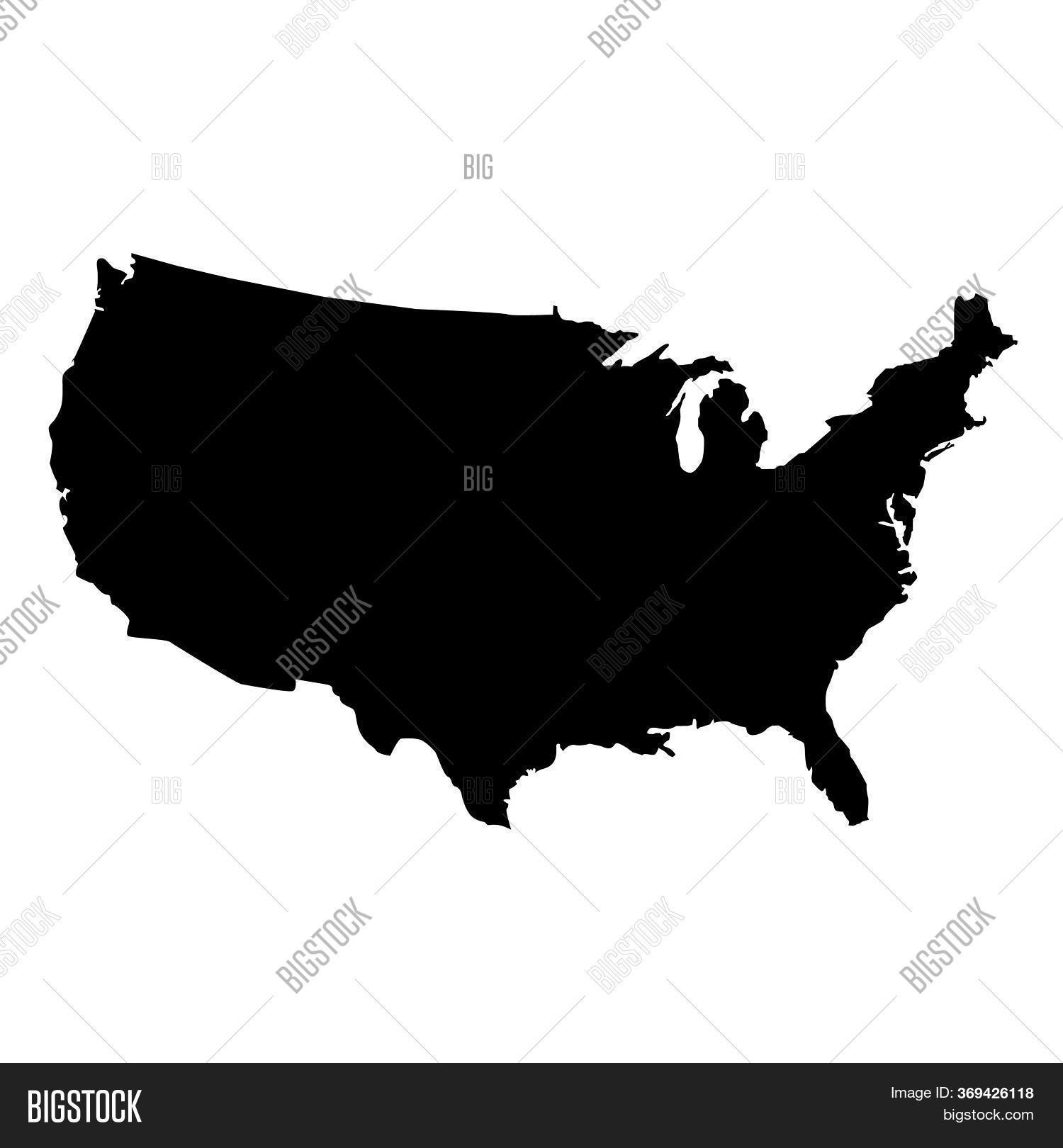 Usa Map On White Image & Photo (Free Trial) | Bigstock