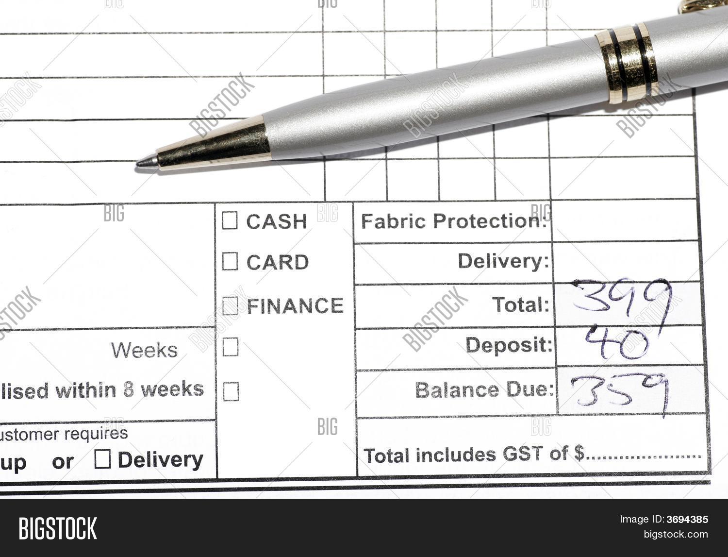 Pen On Invoice Image & Photo (Free Trial) | Bigstock