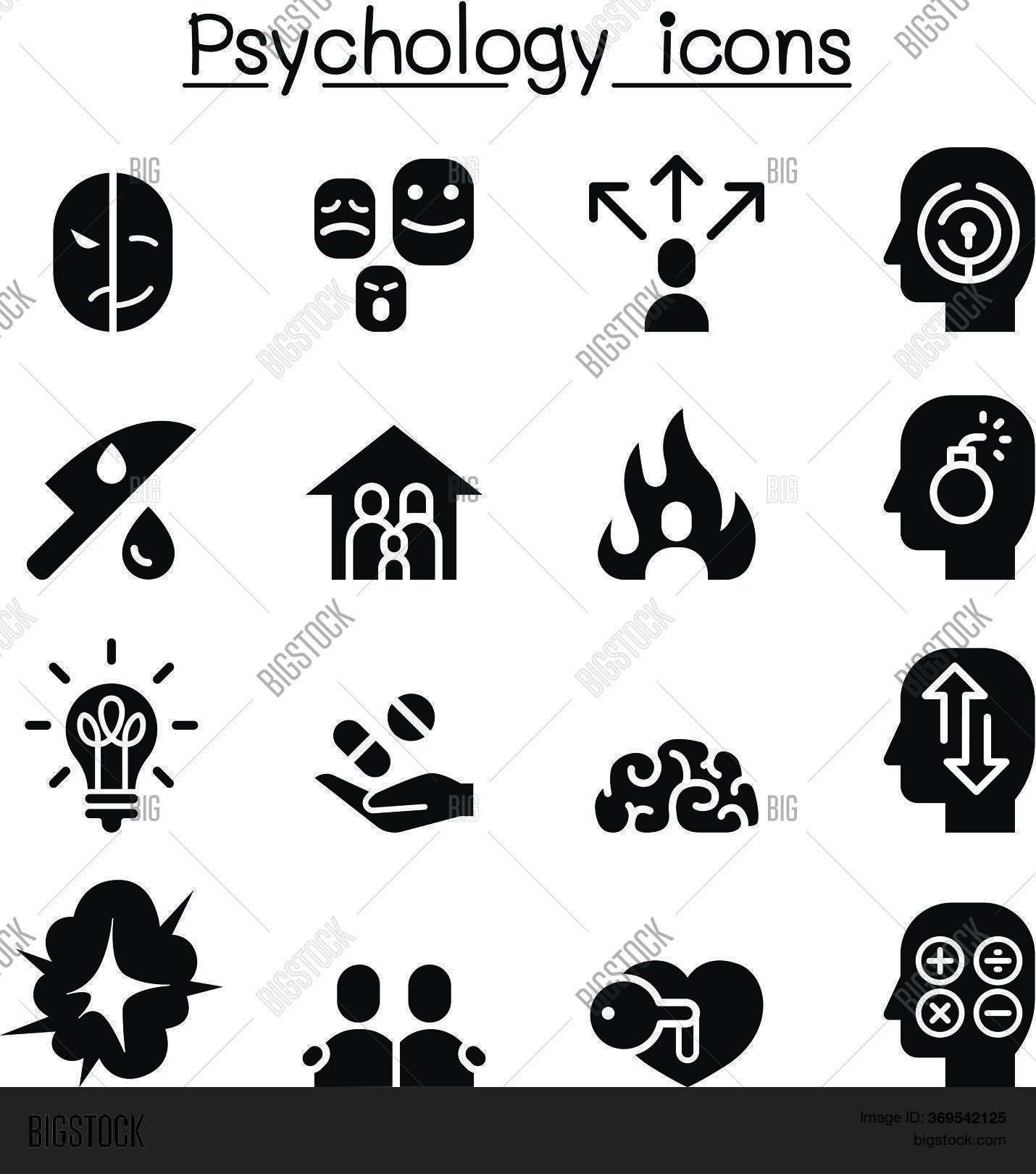 Psychology Icon Set Vector & Photo (Free Trial) | Bigstock