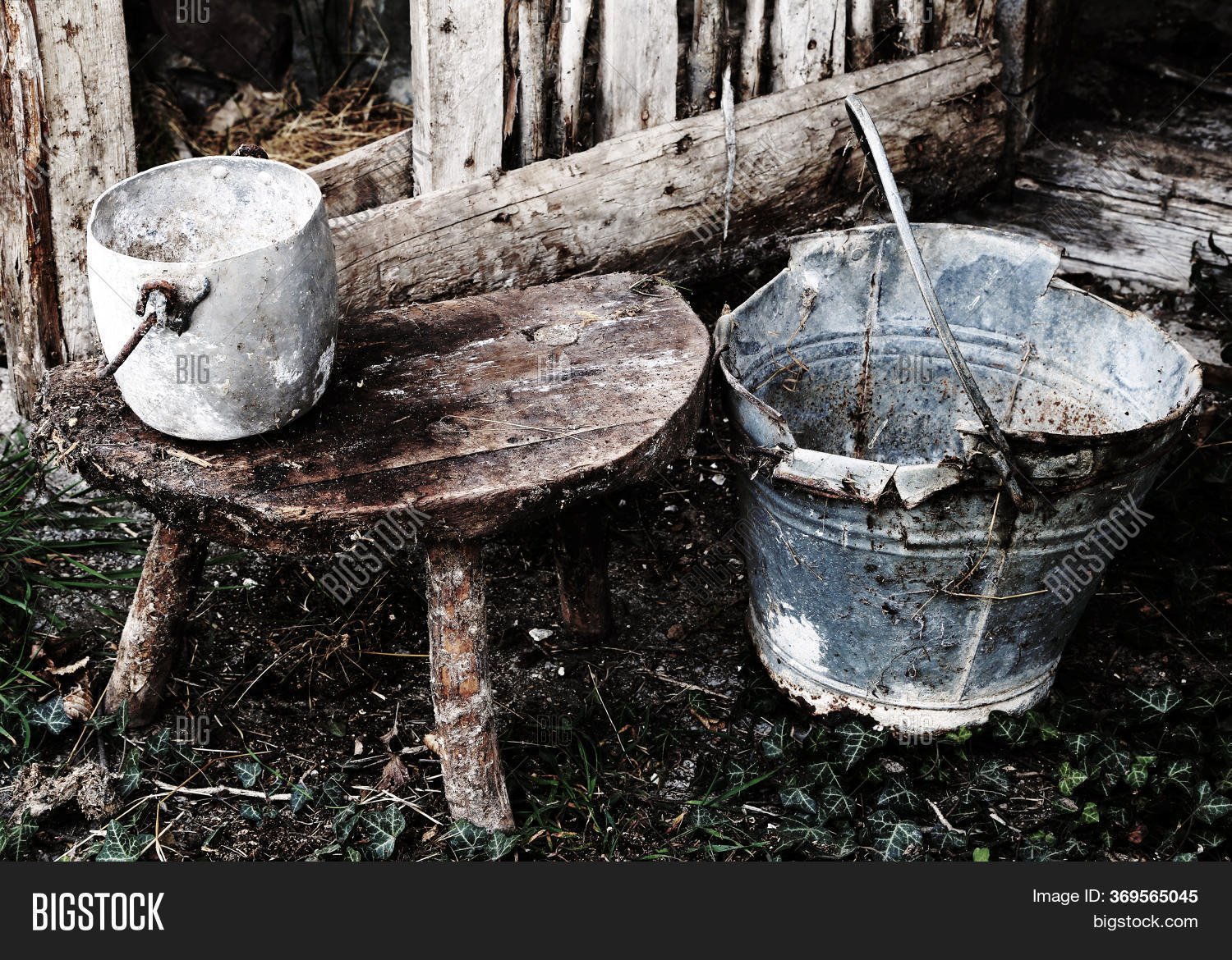 Old Broken Bucket Image & Photo (Free Trial) | Bigstock