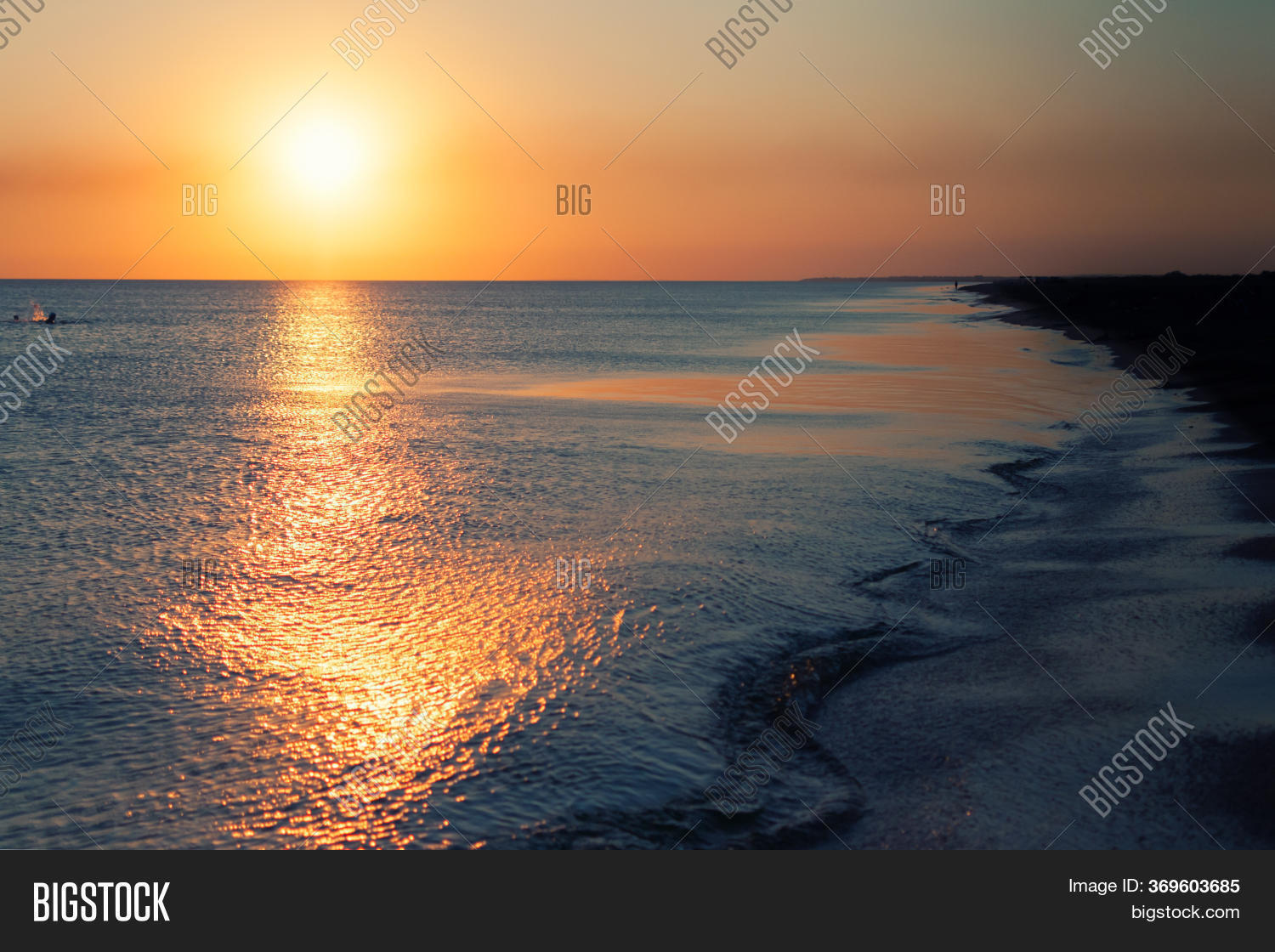 Sunset On Beach. Image & Photo (Free Trial) | Bigstock