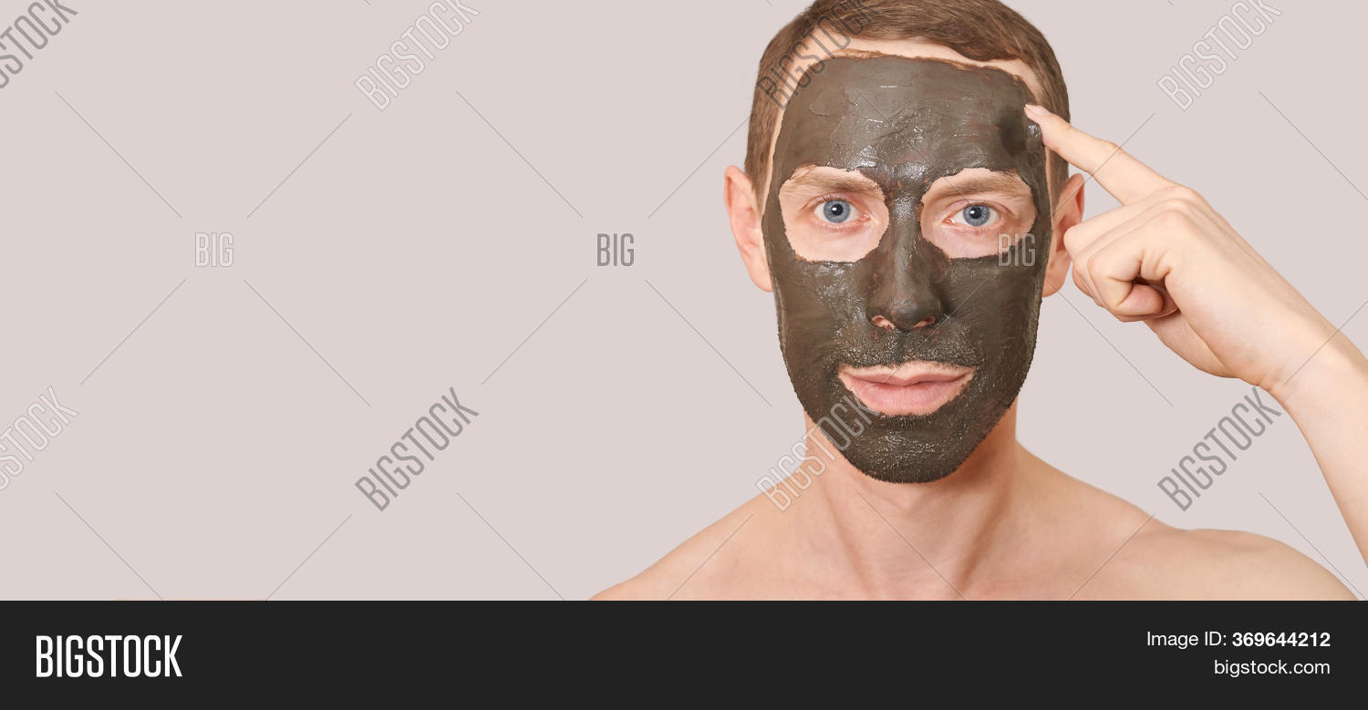Black Clay Mask On Guy Image & Photo (Free Trial) | Bigstock