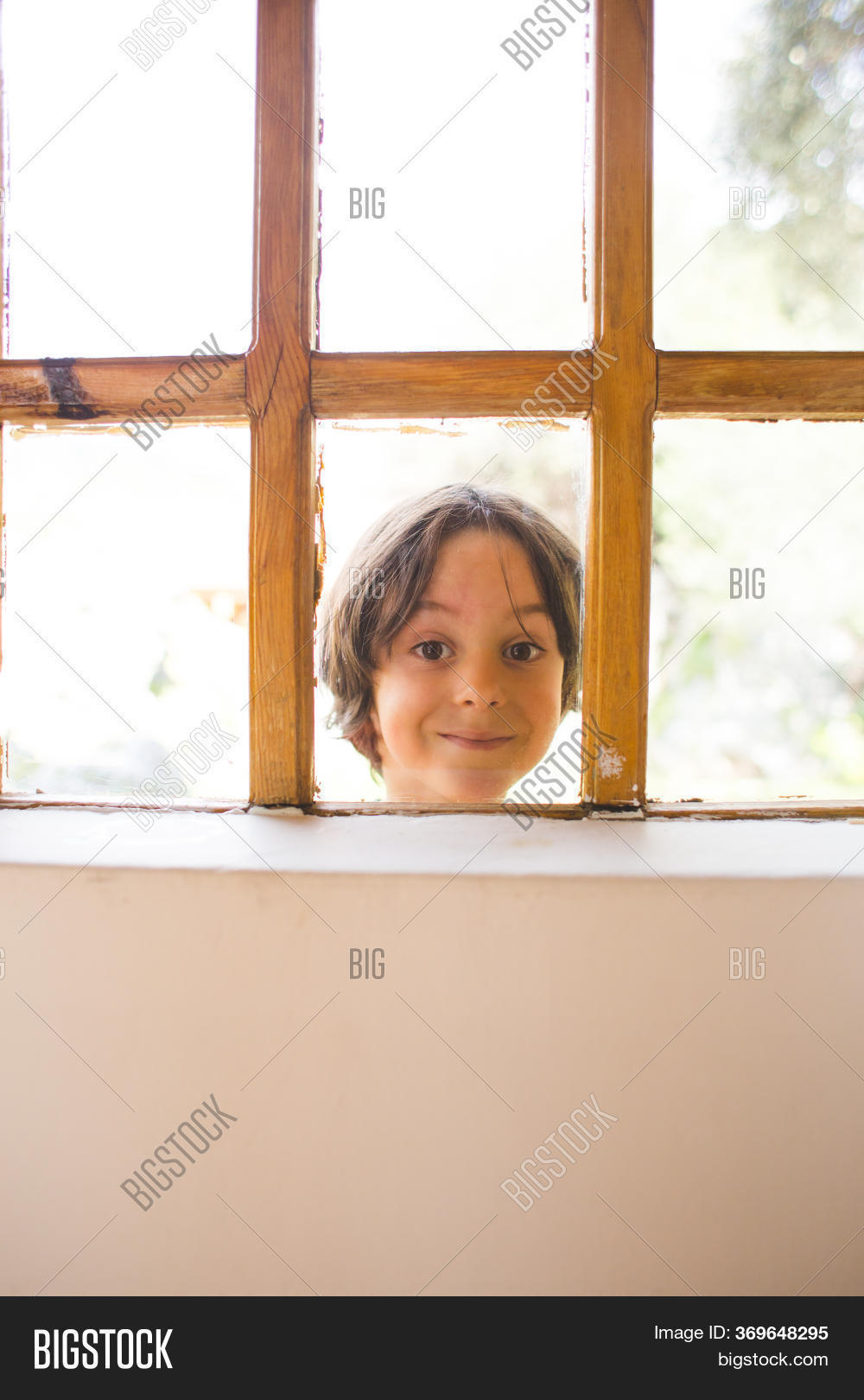 Curious Boy Looks Out Image & Photo (Free Trial) | Bigstock