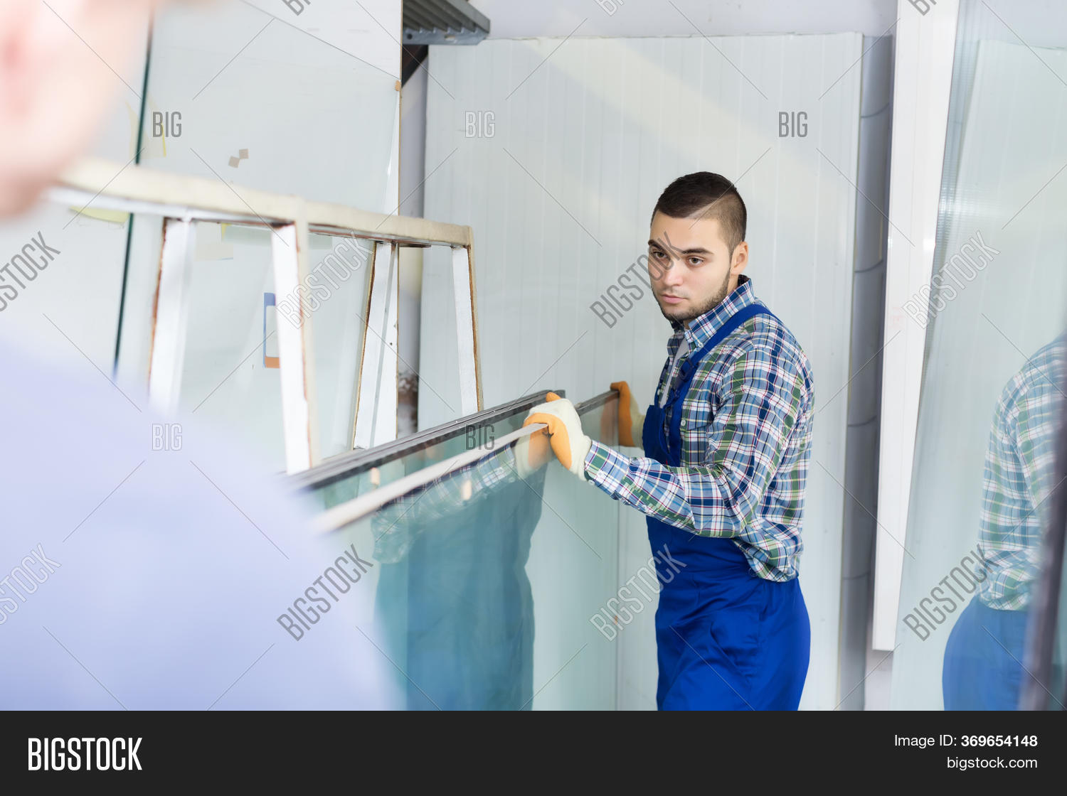 Workmen Working Glass Image & Photo (Free Trial) | Bigstock