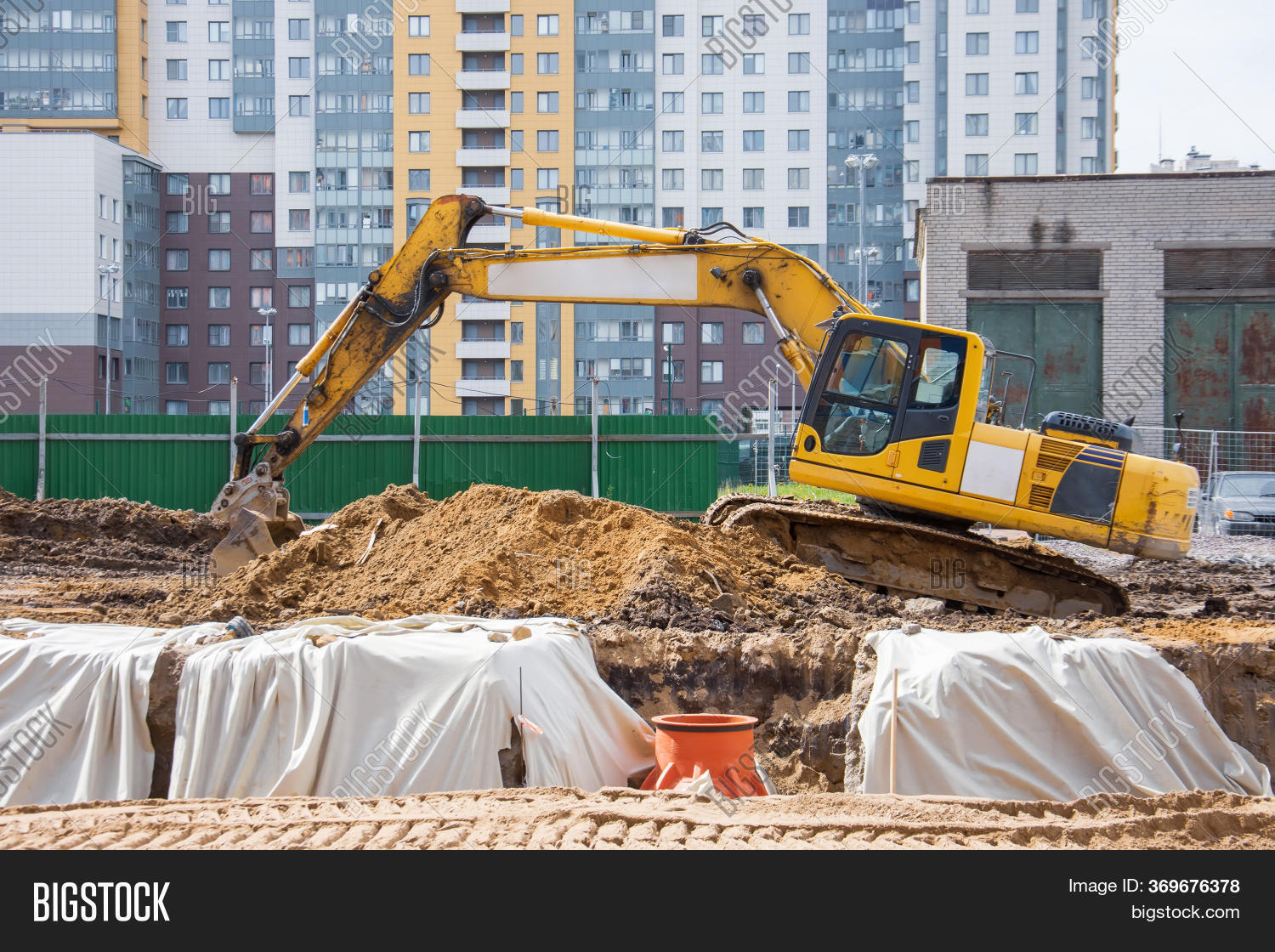 Excavator Stands On Image & Photo (Free Trial) | Bigstock