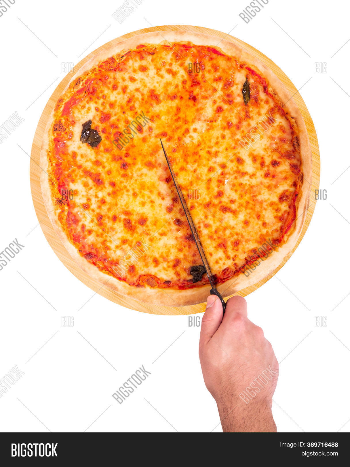 Chef Cuts Pizza Image & Photo (Free Trial) | Bigstock