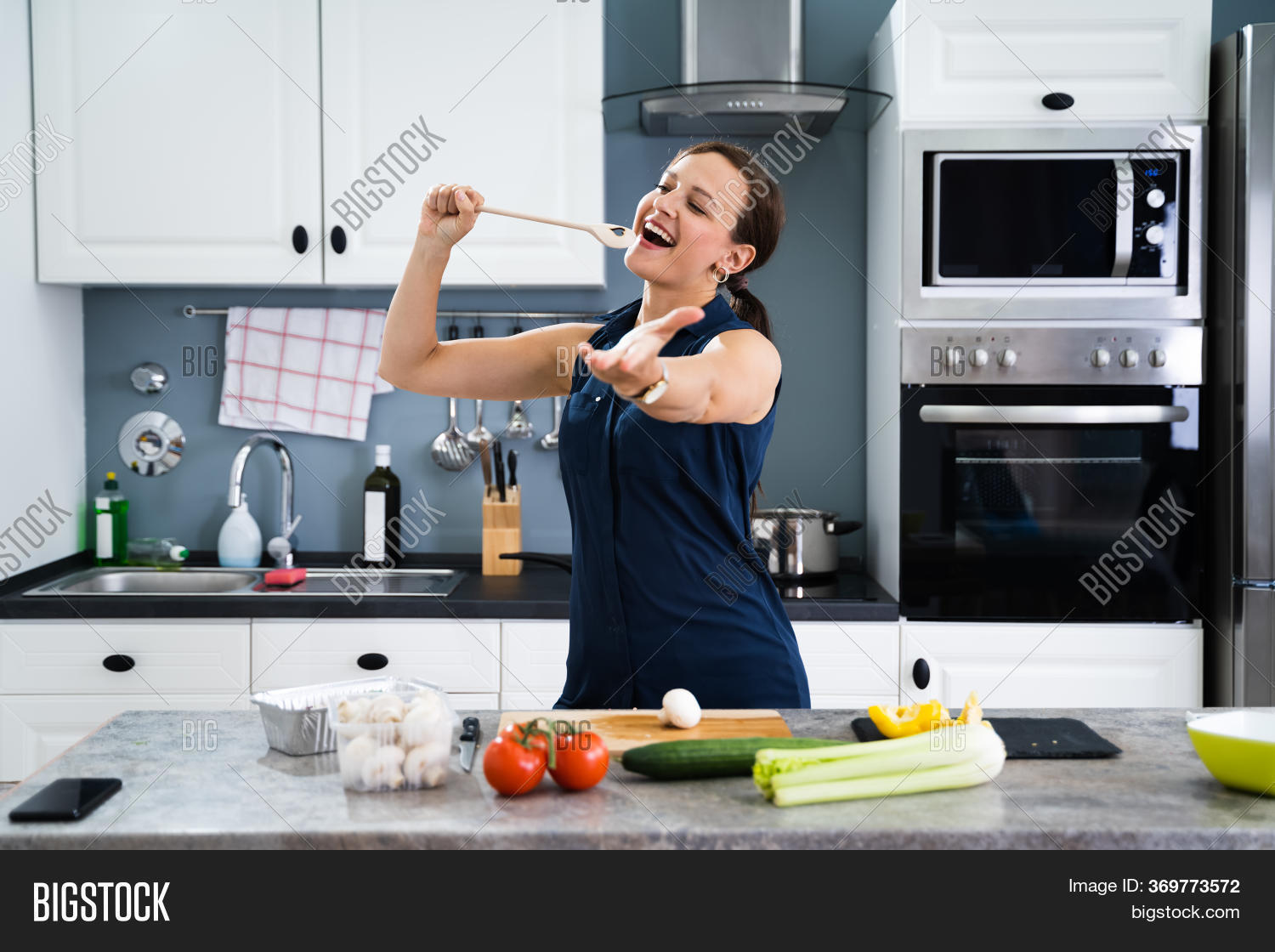 Woman Dancing Singing Image & Photo (Free Trial) | Bigstock