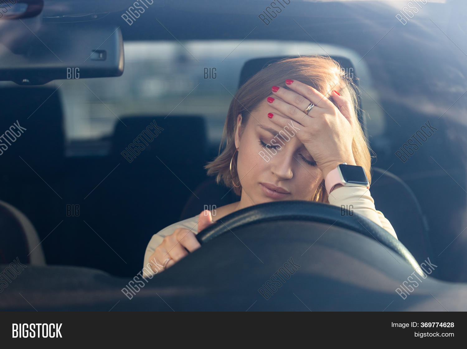 Depressed Woman Driver Image & Photo (Free Trial) | Bigstock