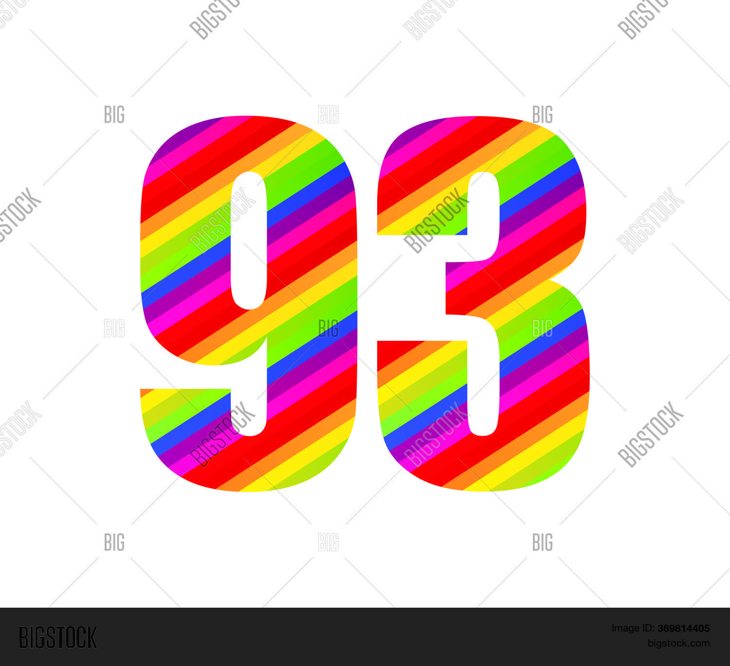 93 Number Rainbow Vector & Photo (Free Trial) | Bigstock