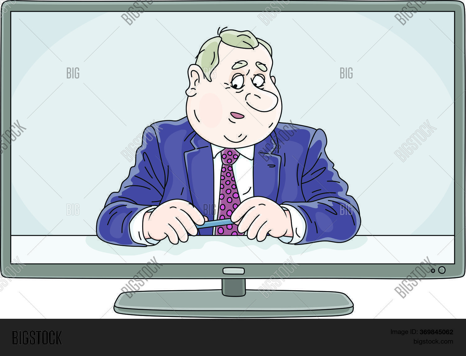 Newscast Presenter On Vector & Photo (Free Trial) | Bigstock