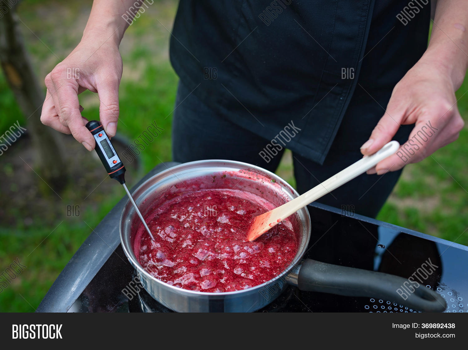 Chef Cooks Berry Puree Image & Photo (Free Trial) | Bigstock