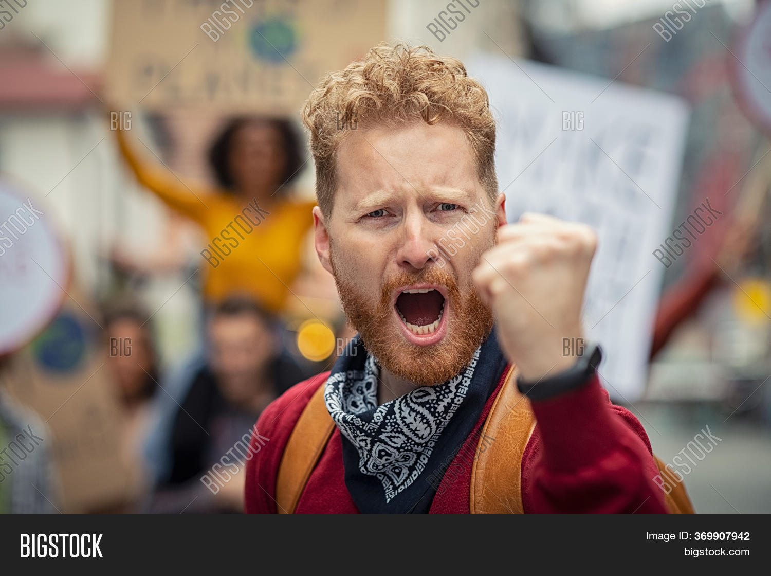 Angry Man Raising Image & Photo (Free Trial) | Bigstock