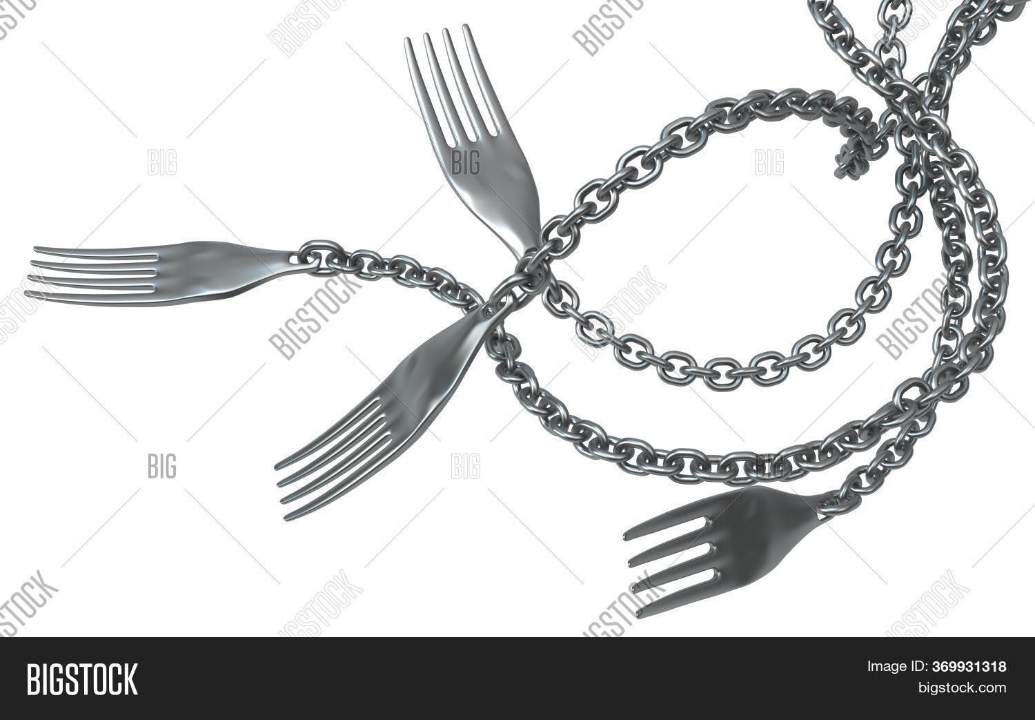Fork Chain Ends Many Image & Photo (Free Trial) | Bigstock