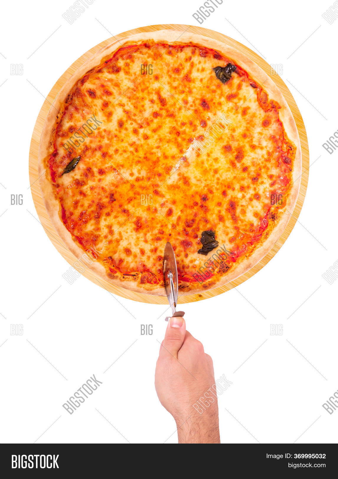 Chef Cuts Pizza Image & Photo (Free Trial) | Bigstock