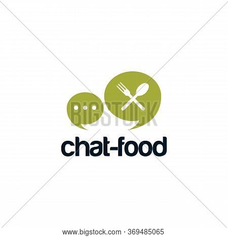 Chat Food Logo Vector Vector & Photo (Free Trial) | Bigstock