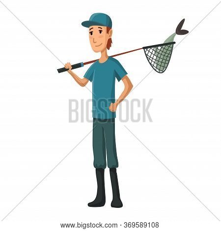 Young Man Fish Net Vector & Photo (Free Trial) | Bigstock