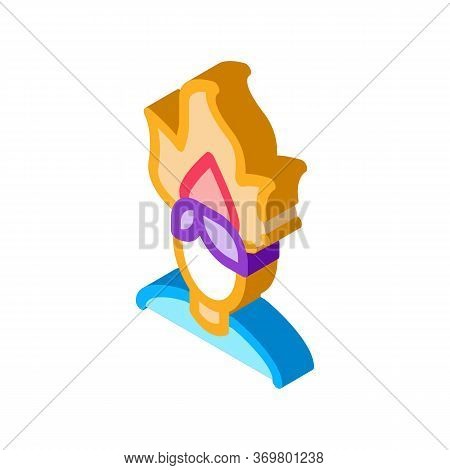 Burning Man Head Icon Vector & Photo (Free Trial) | Bigstock