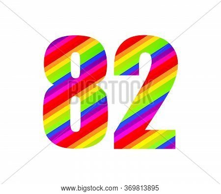 82 Number Rainbow Vector & Photo (Free Trial) | Bigstock