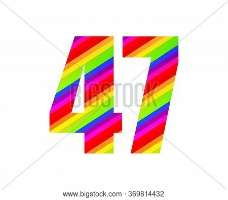 47 Number Rainbow Vector & Photo (Free Trial) | Bigstock