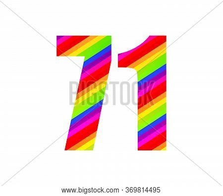 71 Number Rainbow Vector & Photo (Free Trial) | Bigstock