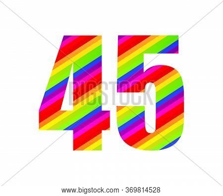 45 Number Rainbow Vector & Photo (Free Trial) | Bigstock