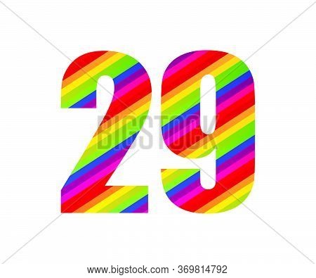 29 Number Rainbow Vector & Photo (Free Trial) | Bigstock