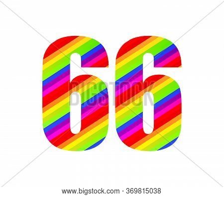 66 Number Rainbow Vector & Photo (Free Trial) | Bigstock