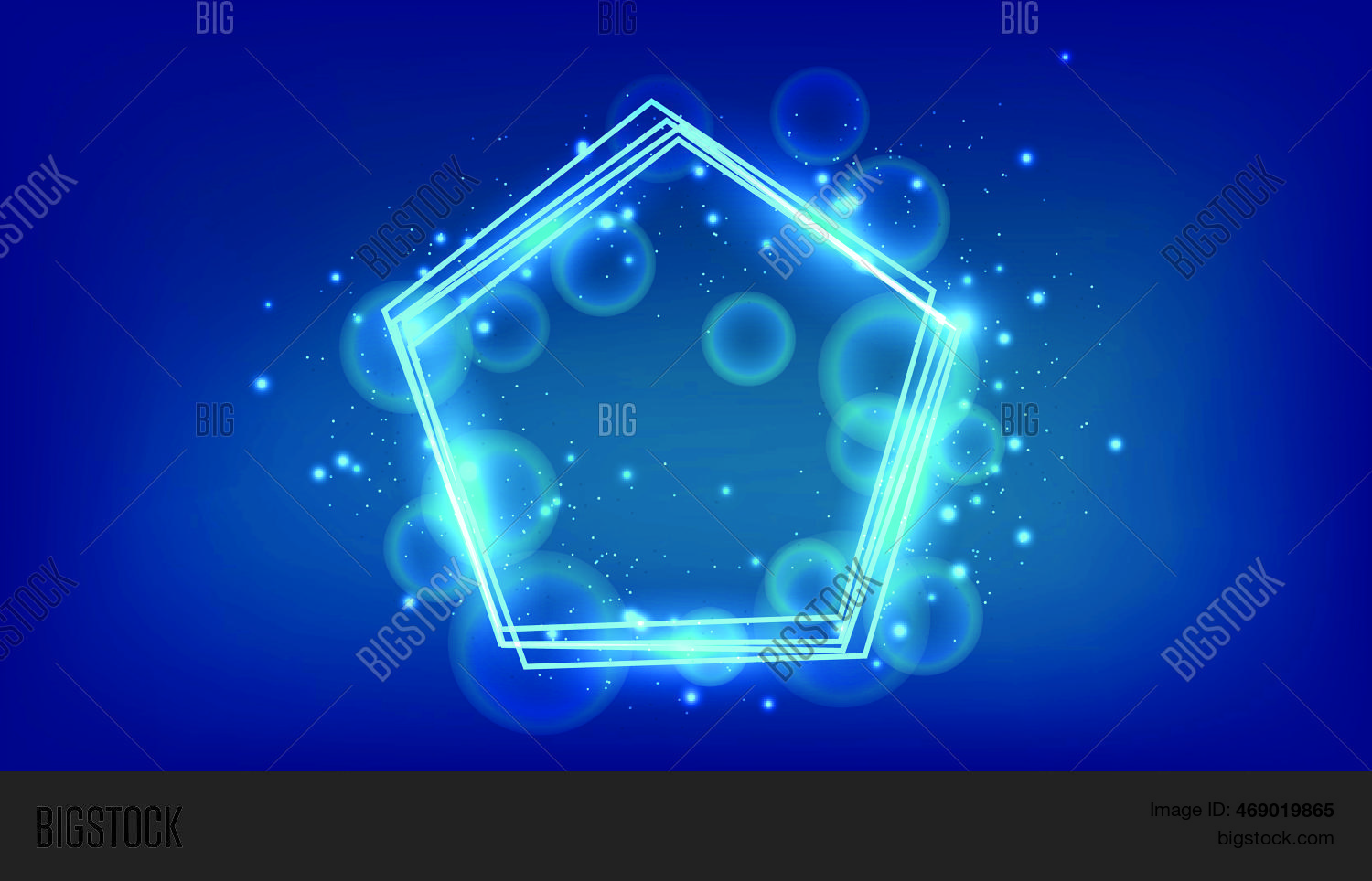 Neon Frame Pentagon Vector & Photo (Free Trial) | Bigstock
