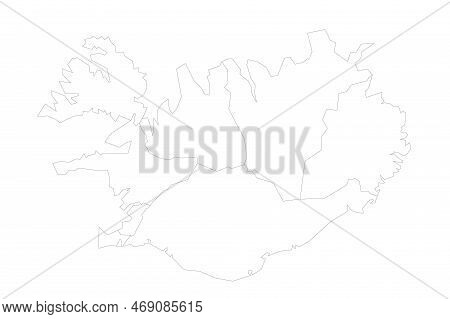 Iceland Political Map Vector & Photo (Free Trial) | Bigstock