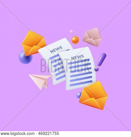 3d News Update. Vector & Photo (Free Trial) | Bigstock